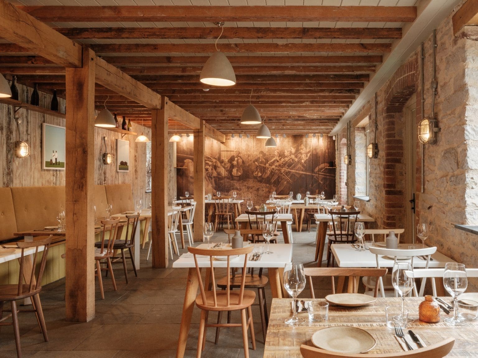Restaurant at Sandridge Barton Wines, South Devon.